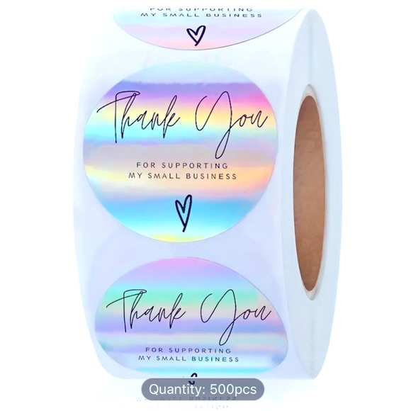Office | 50 Iridescent Thank You Stickers | Poshmark